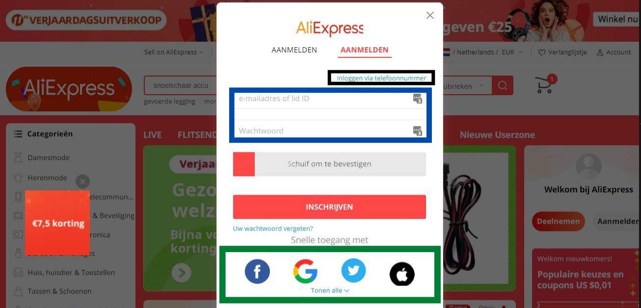 Inloggen bij AliExpress: de belangrijkste links + 6 tips als het niet ...