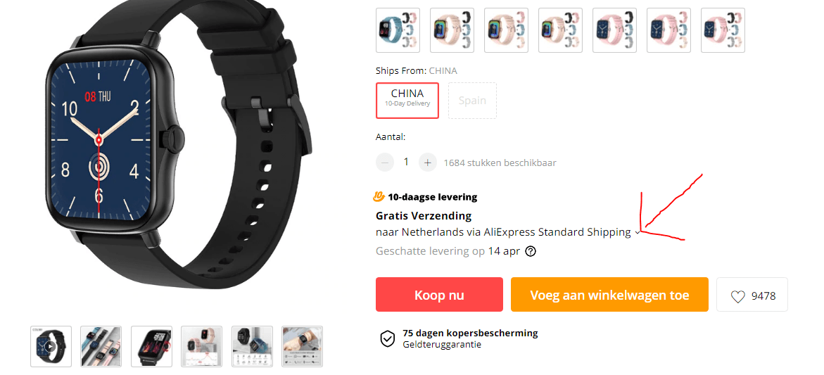 Aliexpress Standard Shipping Nederland: tracking + levertijd